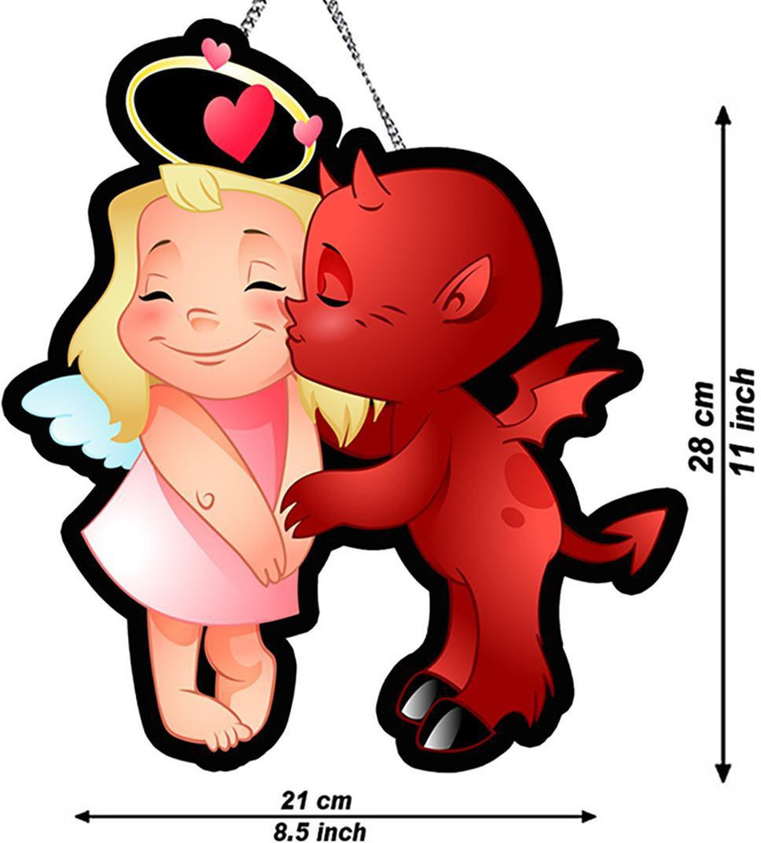 Female And Male Angel In Love