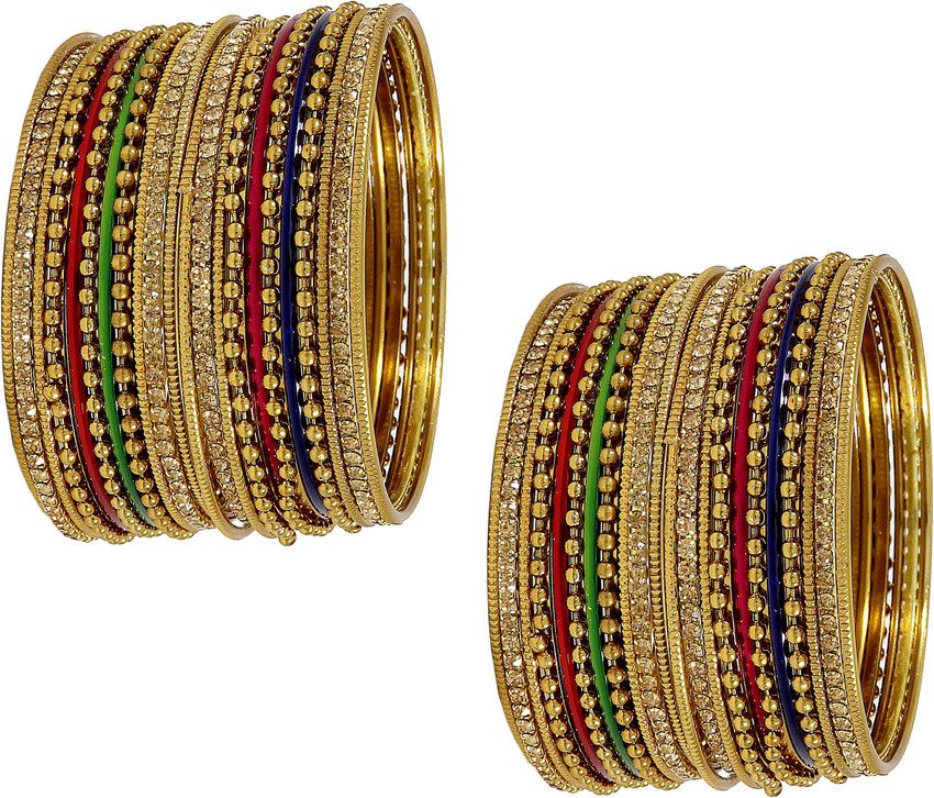ZULKA Metal Zircon Bangle Set