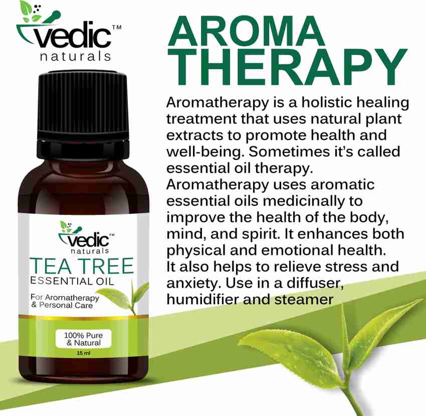 Vedic Naturals Tea Tree Essential Oil For Aromatherapy Personal care 100 Natural Pure 15 ml Price in India Buy Vedic Naturals Tea Tree Essential Oil For Aromatherapy