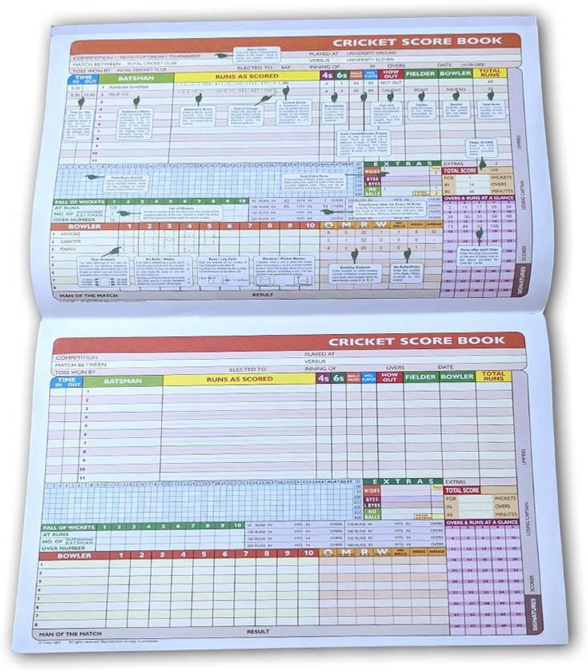 Cricket Scorebook