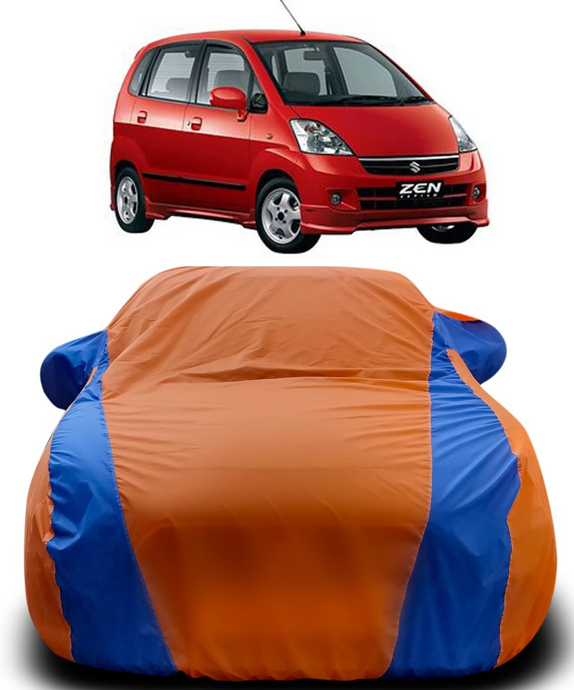 Orange Maruti Zen Car