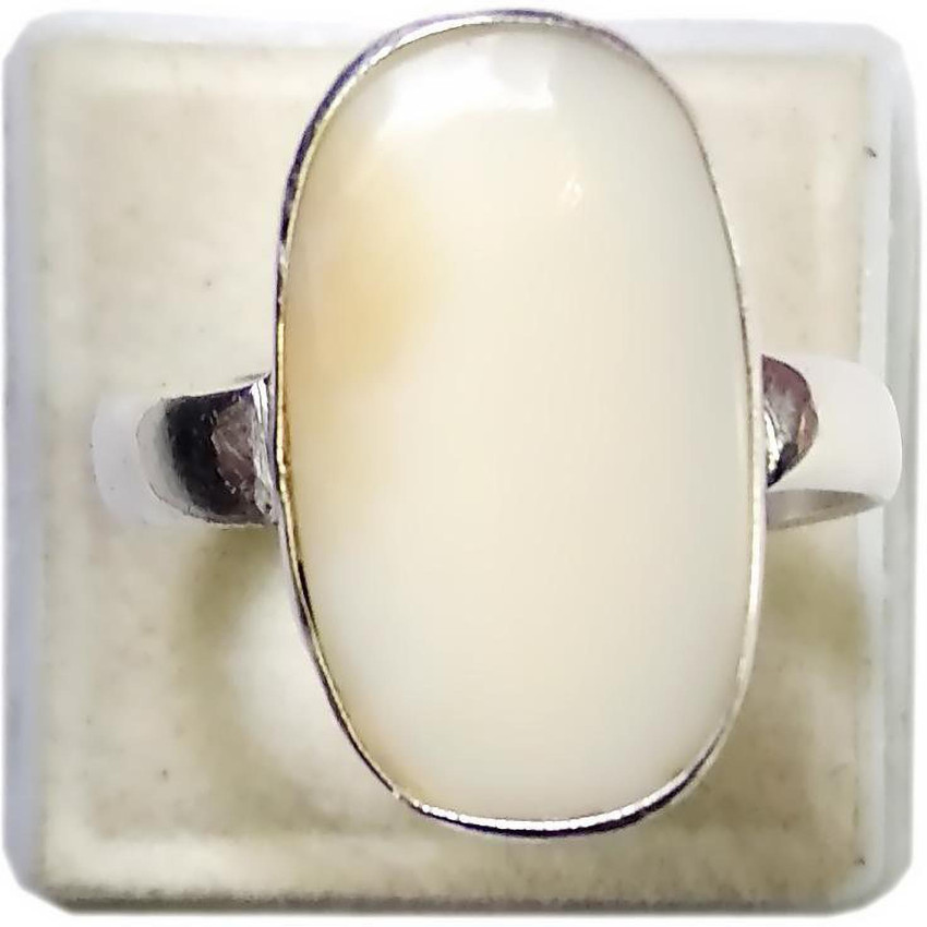 White Opal Stone Ring