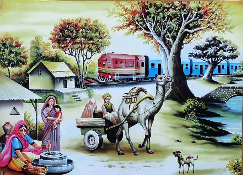 Village Painting Images Sold At Auction: Jean Parrish, Painting, Jean