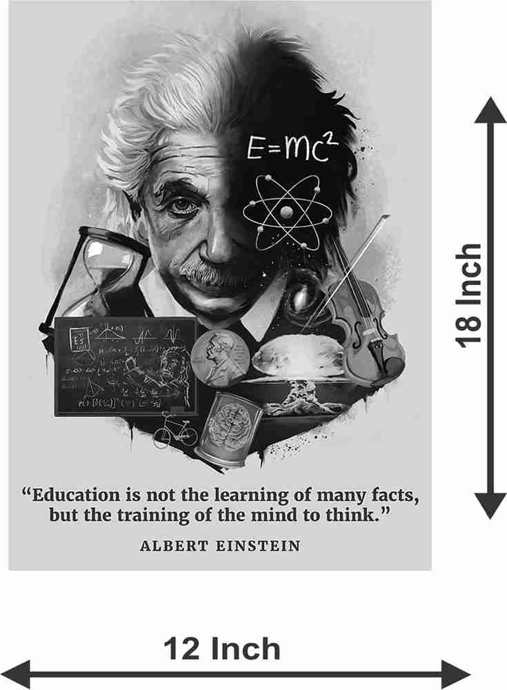 Albert Einstein Education Portrait Poster Quote Print Wall Products