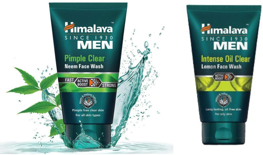 HIMALAYA MEN PIMPLE CLEAR NEEM INTENSE OIL CLEAR LEMON FACEWASH PACK OF 2 100ML 100ML Face Wash Price in India Buy HIMALAYA MEN PIMPLE CLEAR NEEM INTENSE