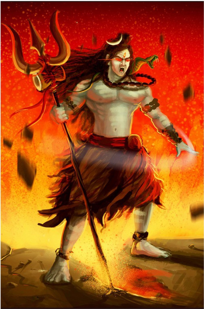 Lord Shiva Angry 3d