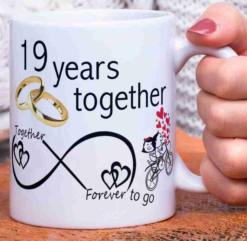 Rosemelt Happy 19th Marriage Anniversary 19 year love Nineteen Wedding Anniversary Gift For Him And Her 19th Year Relationship mug 19Year Love Celebration Best Anniversary Gift 19th Anniversary For Hu...