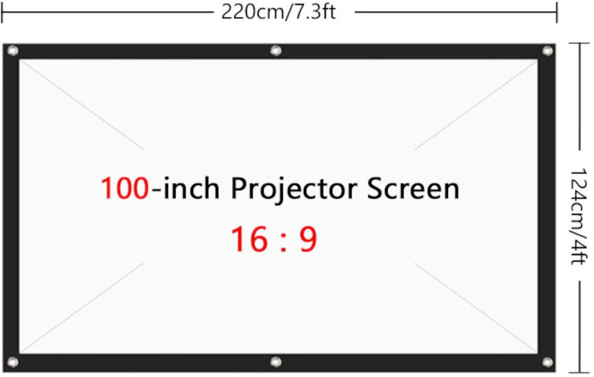 CAIWEI 100 Portable Projector Screen HD 16 9 PVC For Home 48 OFF CAIWEI 100 Portable Projector Screen HD 16 9 PVC For Home 48 OFF