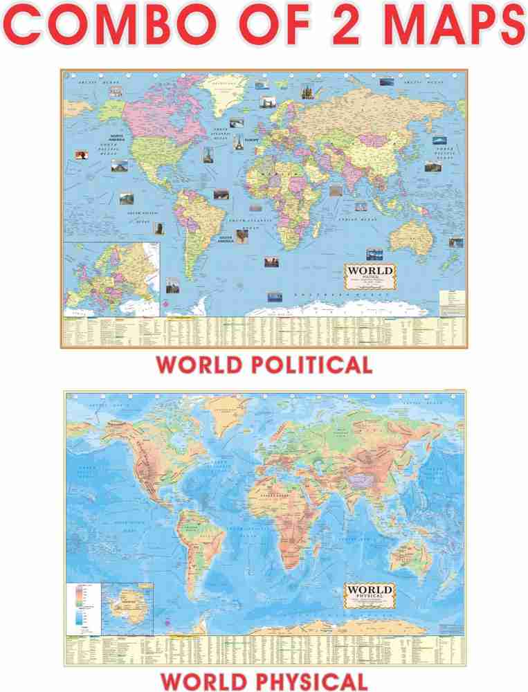 Navneet Happy Wall Chart World Map (Political) Wall Chart, 50% OFF