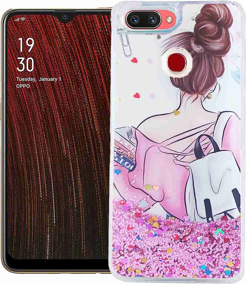 GBAKS Back Cover for OPPO A5S Fully Glitter and Liquid with Printed GIRL in The Middle GBAKS Flipkart
