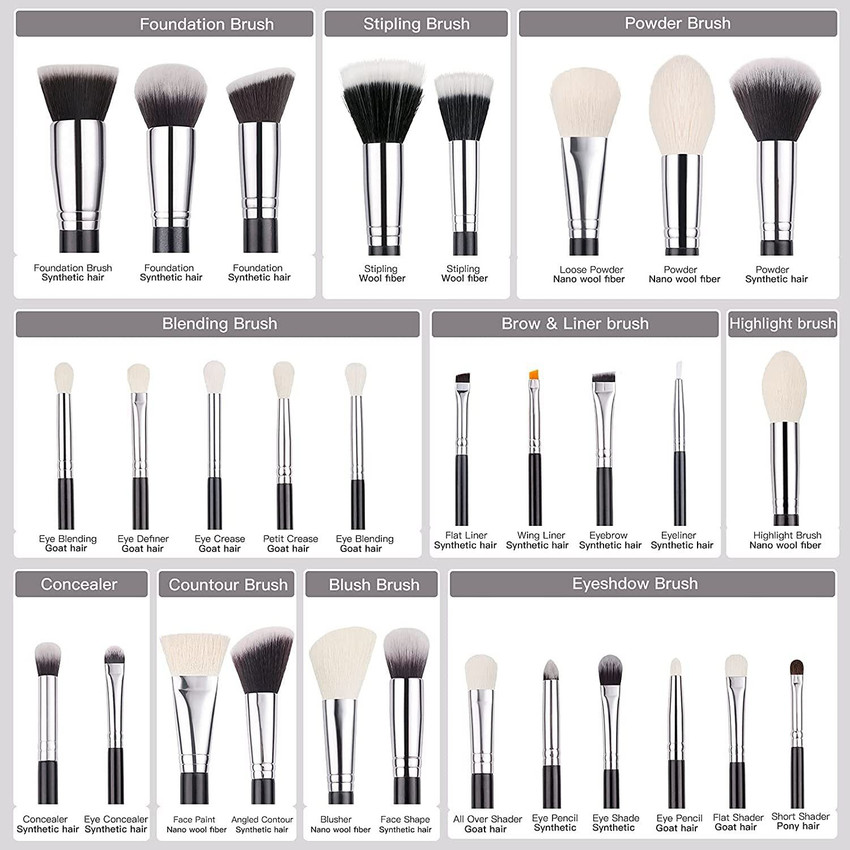 30 Pc Makeup Brush Set | Saubhaya Makeup