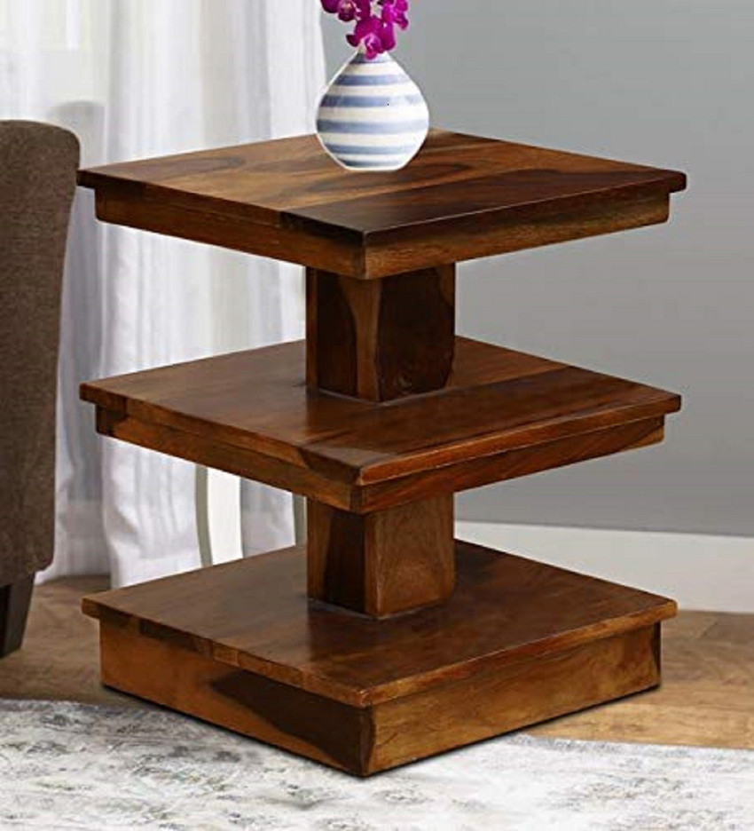 SarCraft Wooden Sofa Side Square End Table for Living Room Tree Shape Unique Telephone Table for Home Sheesham Wood Natural Finish Solid Wood End Table Price in India Buy