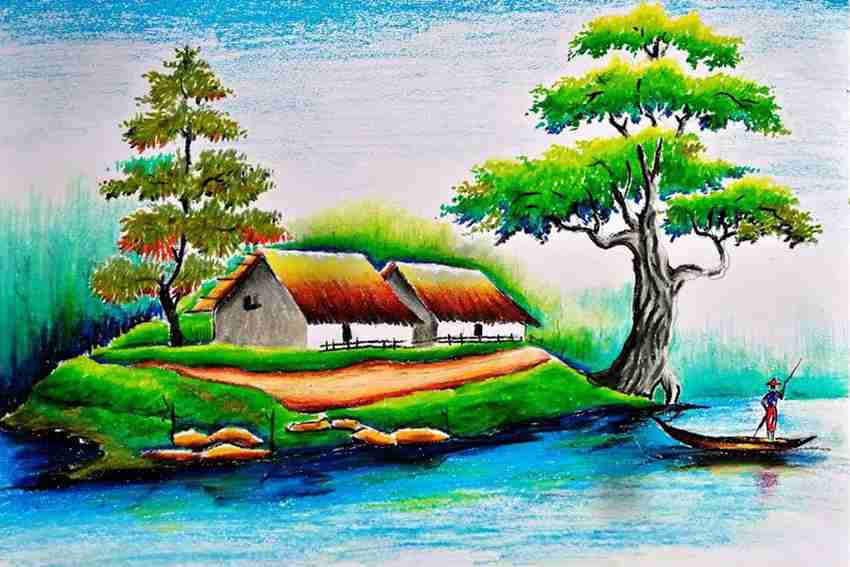 Easy Pastel Drawings Of Nature