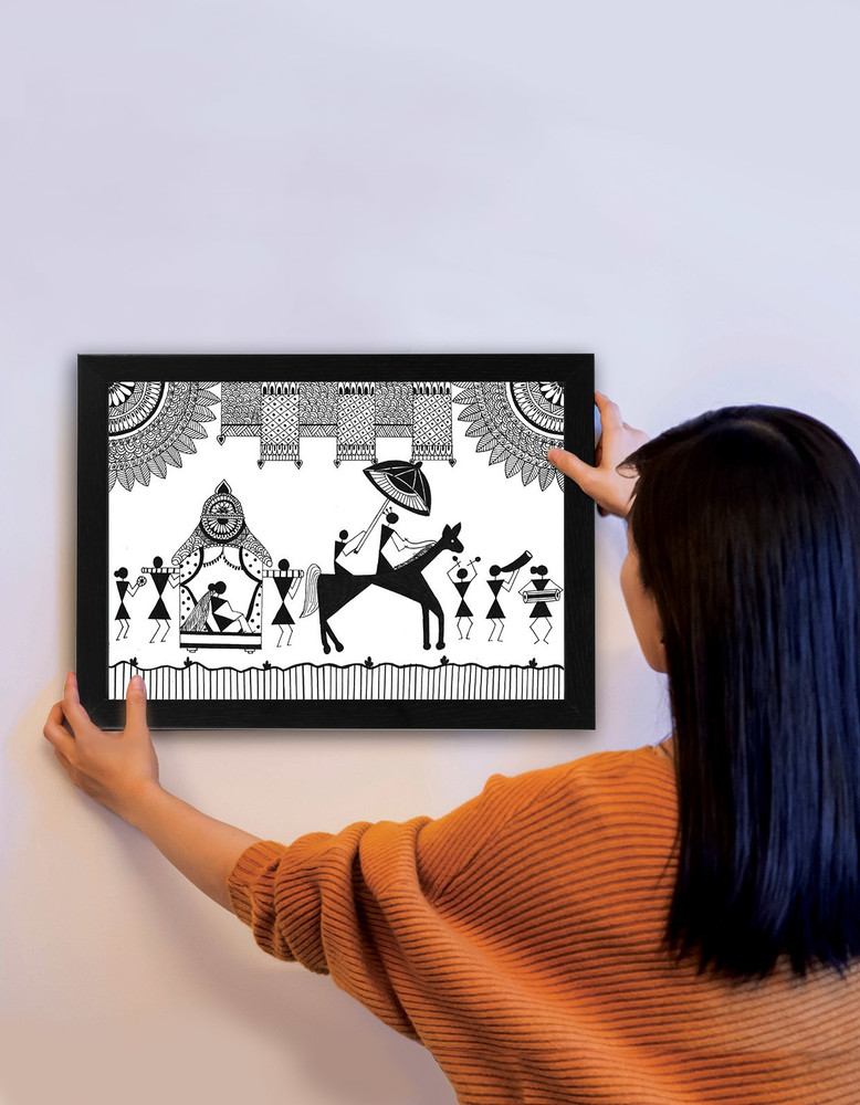 Easy Warli Painting Village