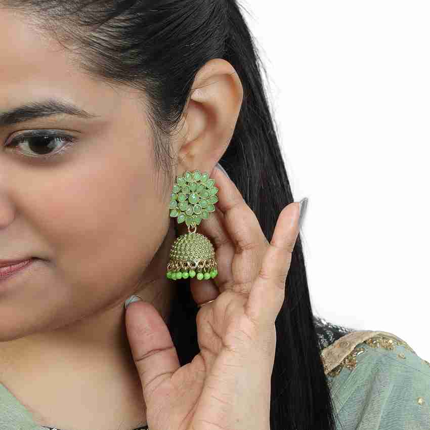 Flipkart Buy Ritih Beautiful Light Green Earrings for Girls and Women Metal Earring Set Online at Best Prices in India