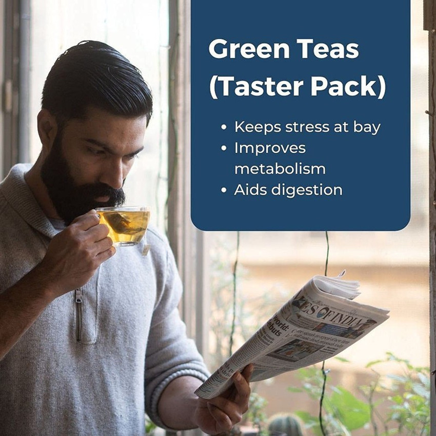 Man Drinking Green Tea
