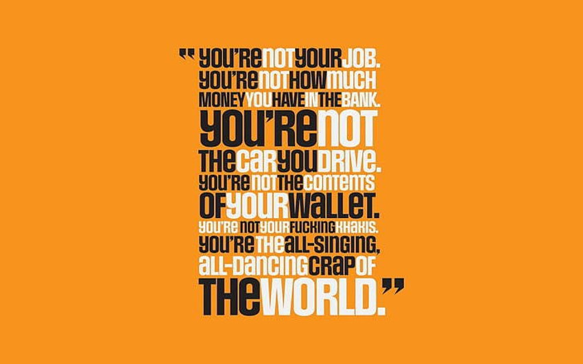 Fight Club Quotes Hd Fight Club Quote This Is Your Life And Its