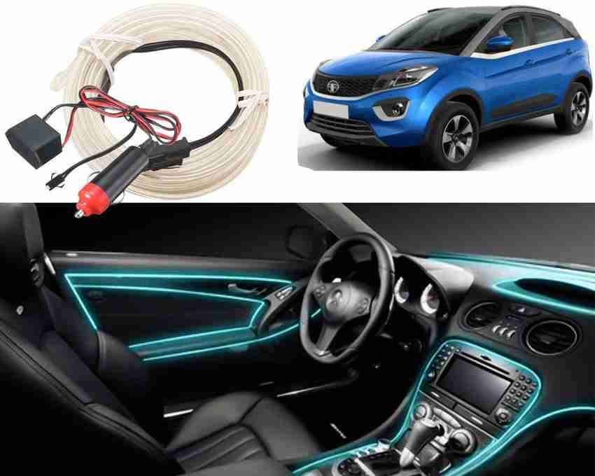 Selifaur LT350 Ice Blue 5 Meter EL Wire Car Interior Light Ambient Neon Light with Adapter Car Dashboard Light Nexon Car Fancy Lights Price in India Buy Selifaur LT350 Ice Blue