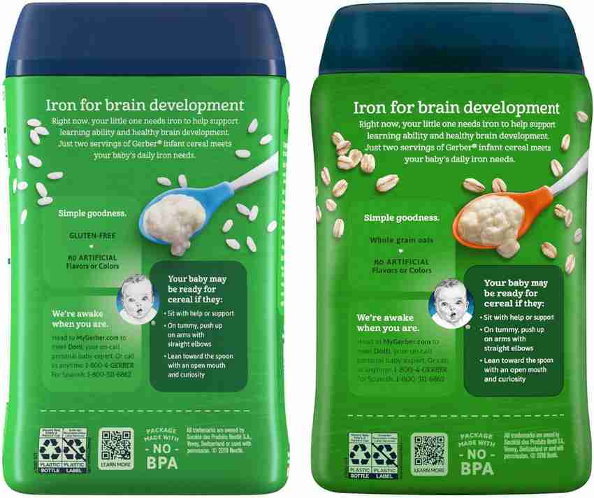 Gerber Organic Rice Cereal Gerber Organic Rice And Oatmeal Baby Cereal