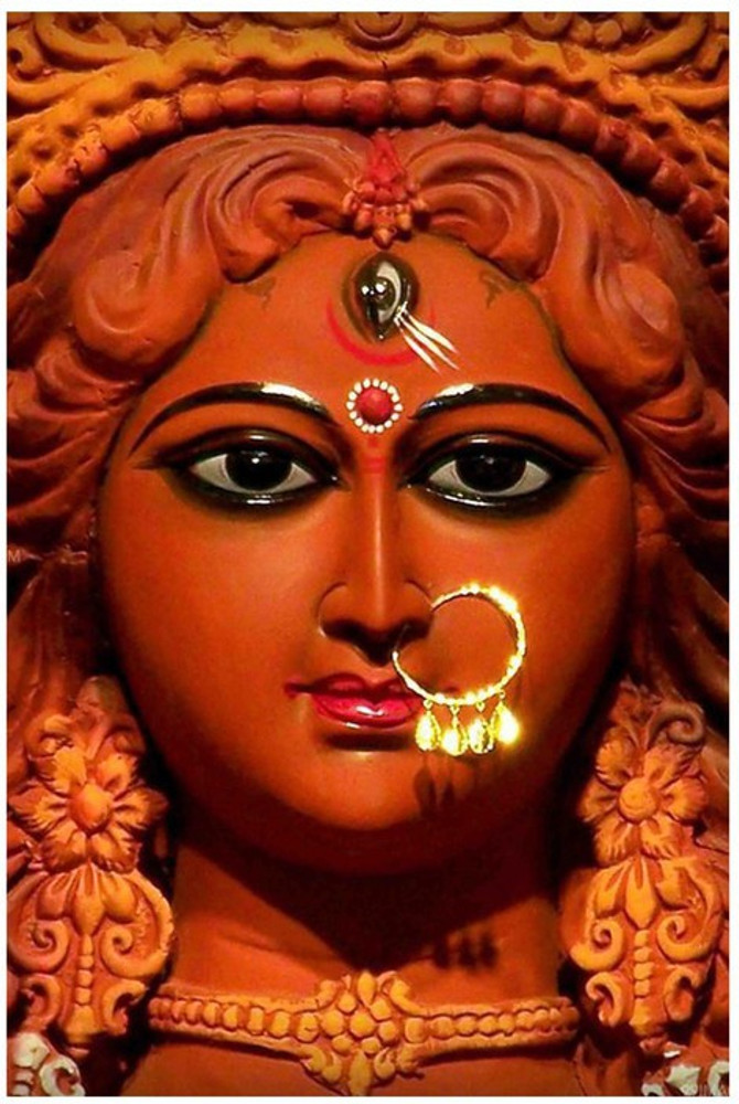 Devi Durga Face Wallpaper