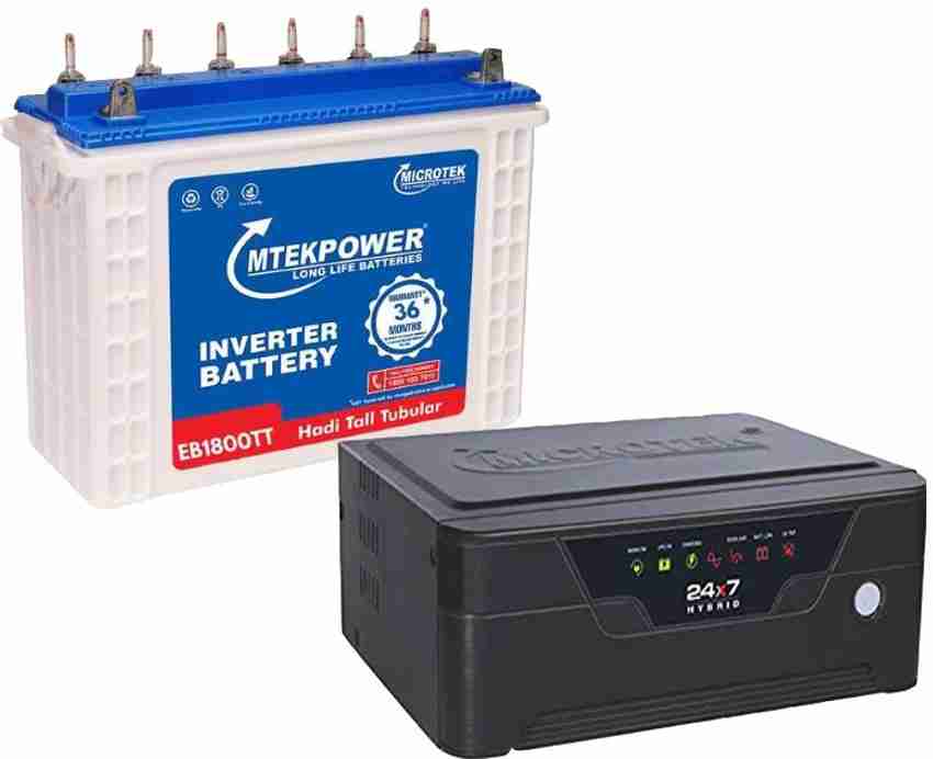 Microtek EB 1800 TT HB 1075 Tubular Inverter Battery Price in India Buy Microtek EB 1800 TT HB 1075 Tubular Inverter Battery online at Flipkart