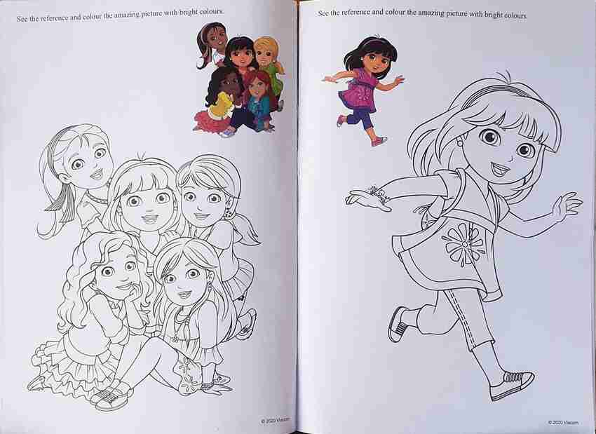 dora and friends into the city coloring pages