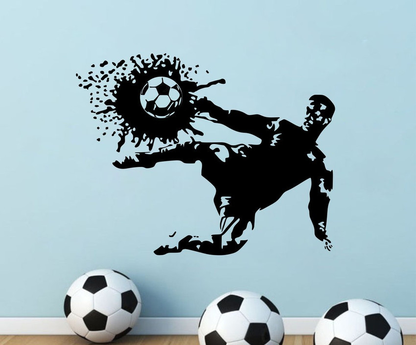Decoration Designs 76 cm Decal Style Football Player Design Wall Sticker PVC Vinyl Standard Size 76cm X 59cm Color Multicolor Self Adhesive Sticker Price in India Buy Decoration Designs 76 cm