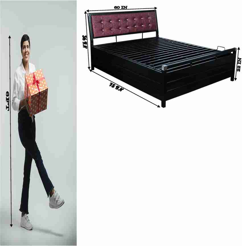 M R Steel furniture MR Metal Storage Bed Single Size 6 5 with Hydraulic Storage Metal Queen Hydraulic Bed Price in India Buy M R Steel furniture MR Metal Storage Bed Single
