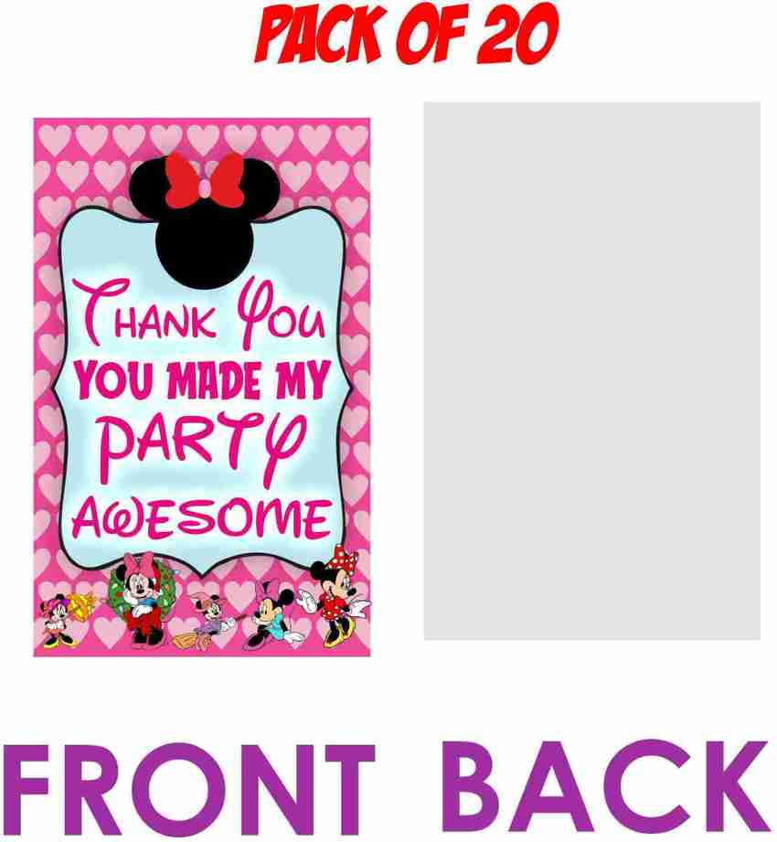 Minnie Mouse Thank You Cards Minnie Mouse Invitation, Minnie Mouse
