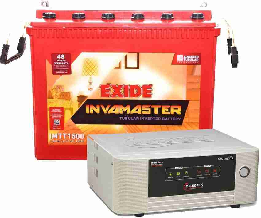 Exide Combo 1050 Va Home UPS Inva Tubular IT500 JK BATTERY, 55% OFF