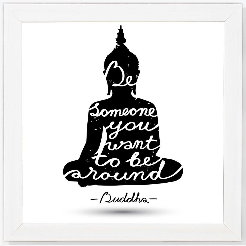 Buddha Black And White Quote