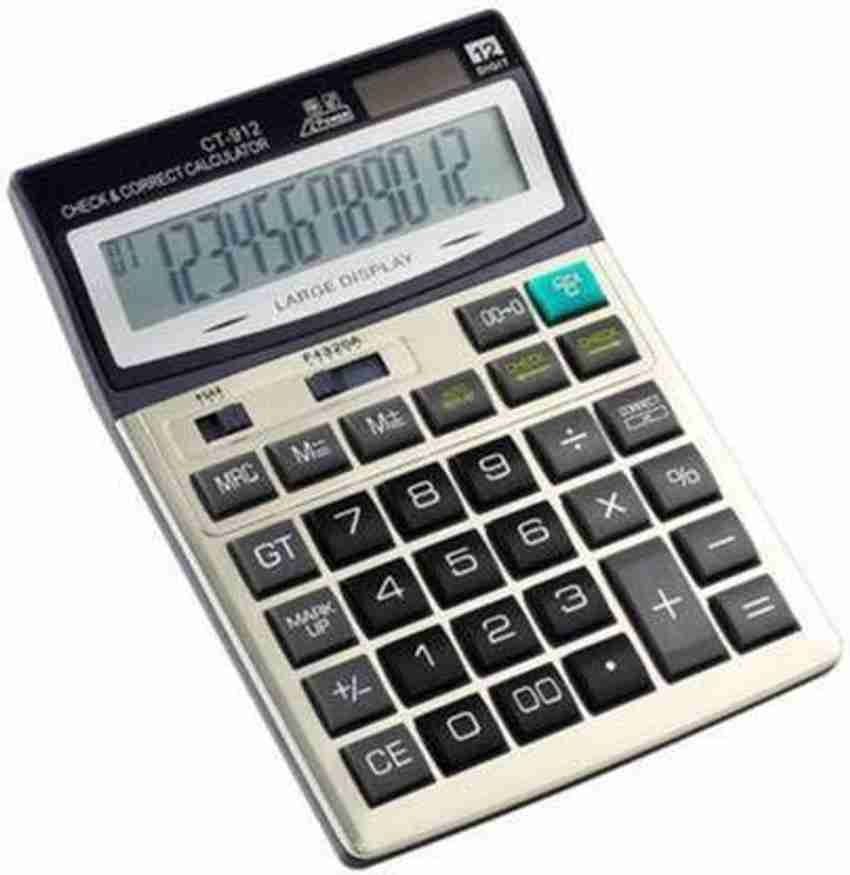 Flipkart BHARJA Large 12 Digit Big Display Basic Calculator 12 Digit CT 912 Extra Large Display Calculator for Personal and business Use Basic Calculator Basic