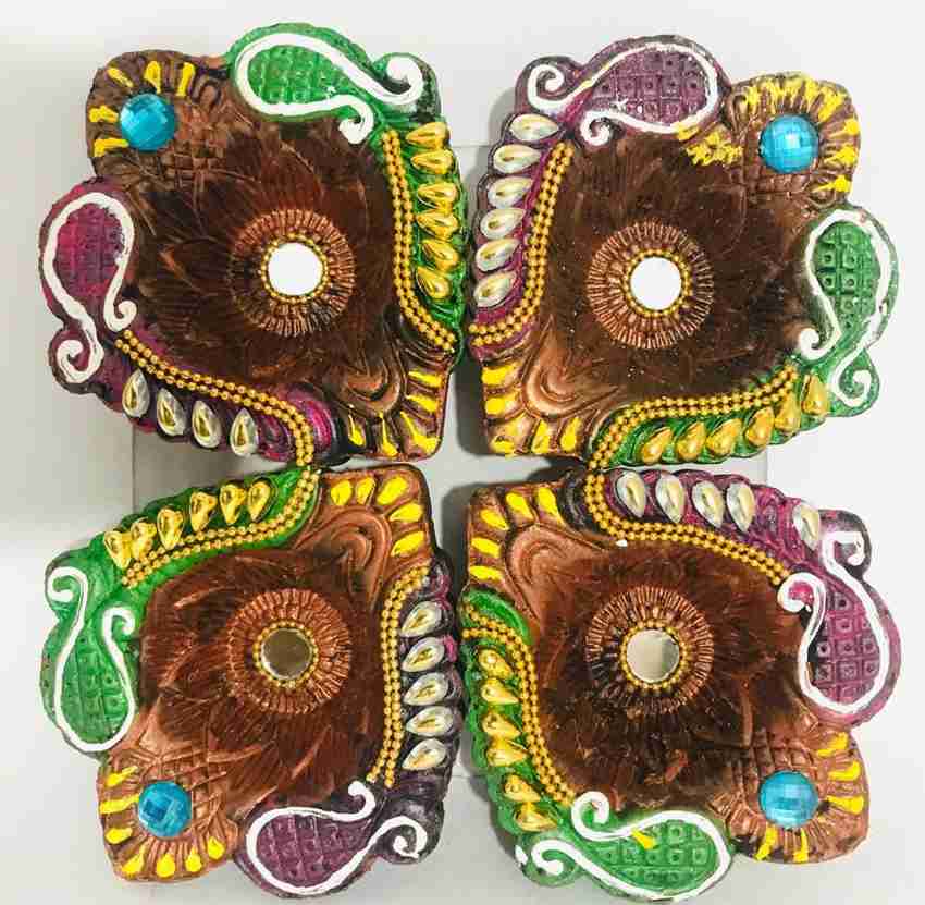 Diya Decoration With Clay