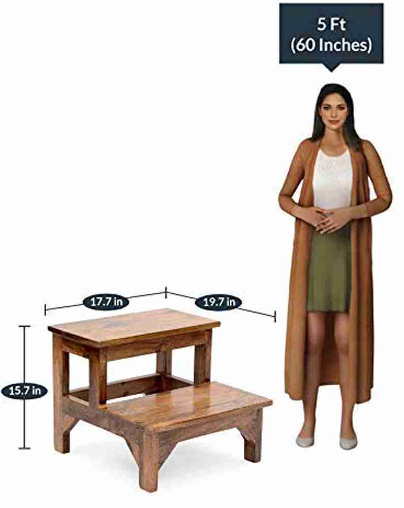 Wooden step stool kitchen store