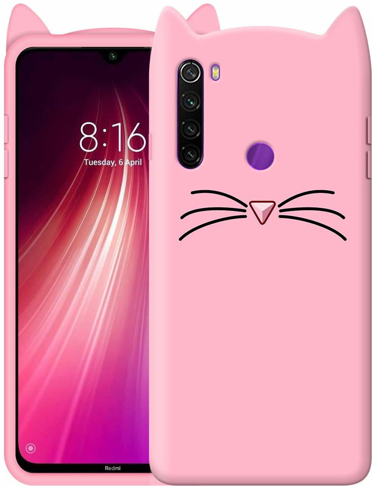 ELEF Back Cover for Xiaomi Redmi Note 8 Ear Kitty Case 3D Cute Mustache Kitty Doll Soft Girls Cat Back Cover ELEF Flipkart