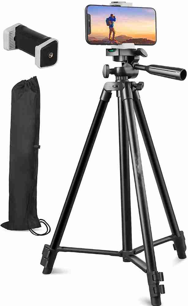 RETRACK NP 8810 Phone Tripod Stand Aluminum Lightweight Tripod for Camera and Phone Cell Phone Tripod with Phone Holder and Carry Bag Compatible with iPhone Android Tripod RETRACK Flipkart