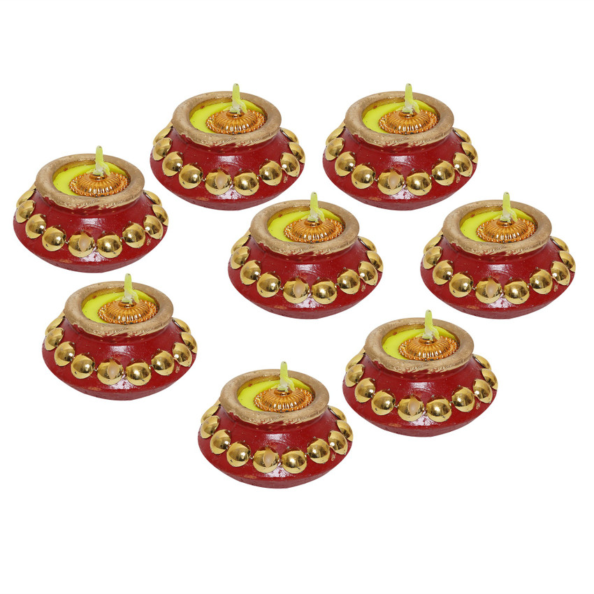 Diya Decoration With Kundan