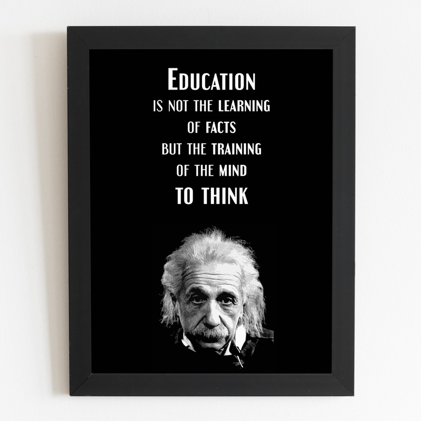 Albert Einstein Education Portrait Poster Quote Print Wall Products