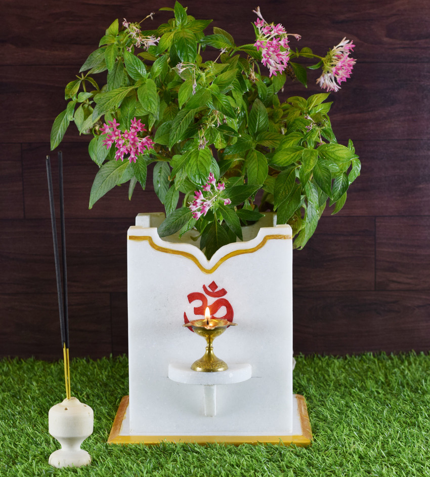 Marble Tulsi Pot