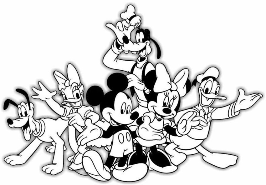 Gangster Mickey Mouse Coloring Pages