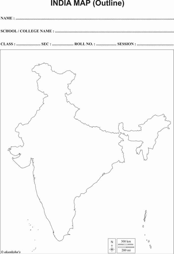 Bharat Map Outline