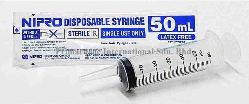 Nipro 3cc Sterile Syringe Only, Luer Slip, Box Of 100, 40% OFF
