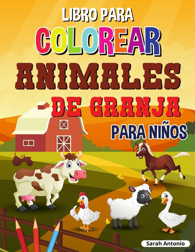 Libro Para Colorear De Animales De Granja Libro De Colorear Para
