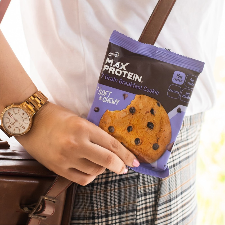 RITE BITE MAX PROTEIN GRAIN BREAKFAST CHOCO CHIPS COOKIE 55