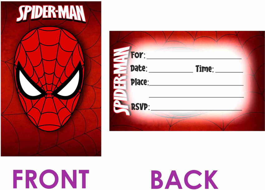 Spider Man Invitation Card