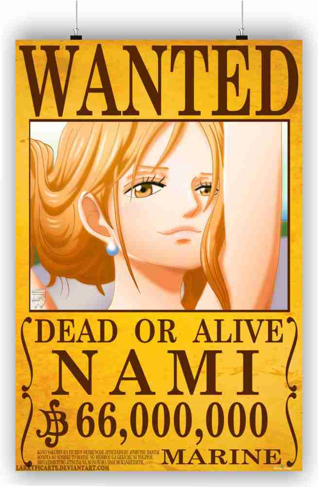 One Piece Nami Wanted Poster ONE PIECE Nami Wooden Wanted Poster