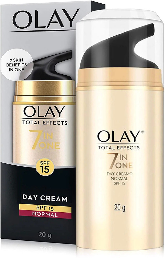 OLAY Total Effects 7 In One SPF 15 Day Cream 20g Price in India Buy OLAY Total Effects 7 In One SPF 15 Day Cream 20g Online In India Reviews Ratings Features Flipkart