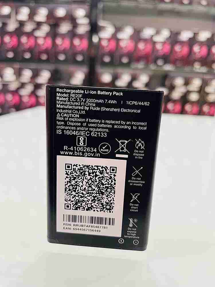 SANNO WORLD Mobile Battery For Jio Phone Original B R2000 2000mAh Battery for LYF Jio Phone F220B Jio Phone 2 F300b LF 2403N F50Y F90 F120B F271i B R2000 Price in India Buy SANNO