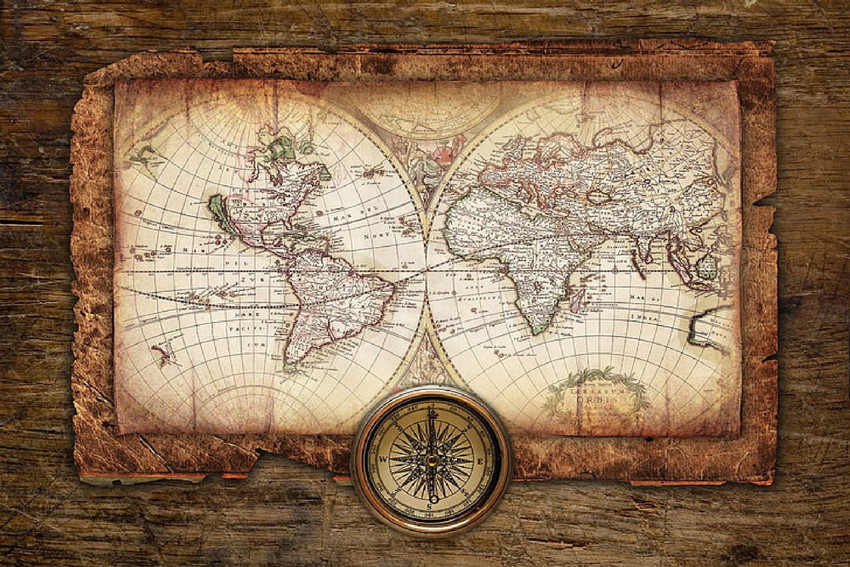 Map Background Compass