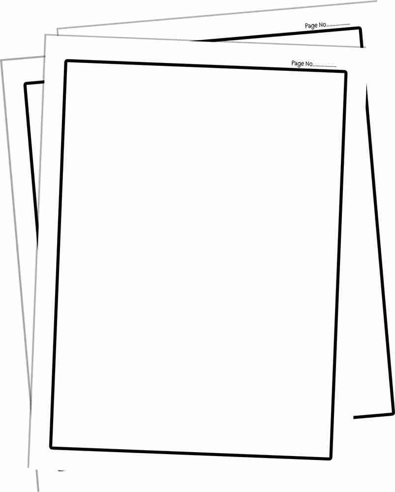 Black And White Border Design For A4 Size Paper